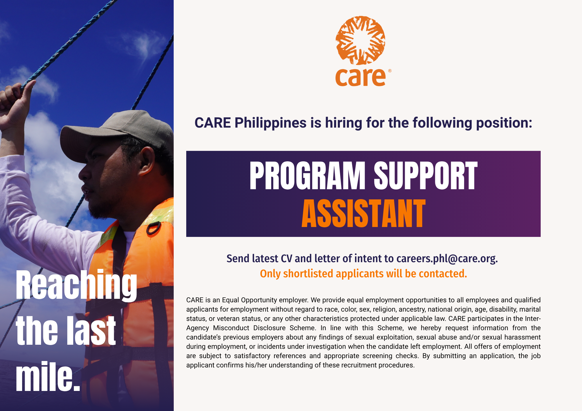 Our Careers - CARE Philippines: International Humanitarian Organization