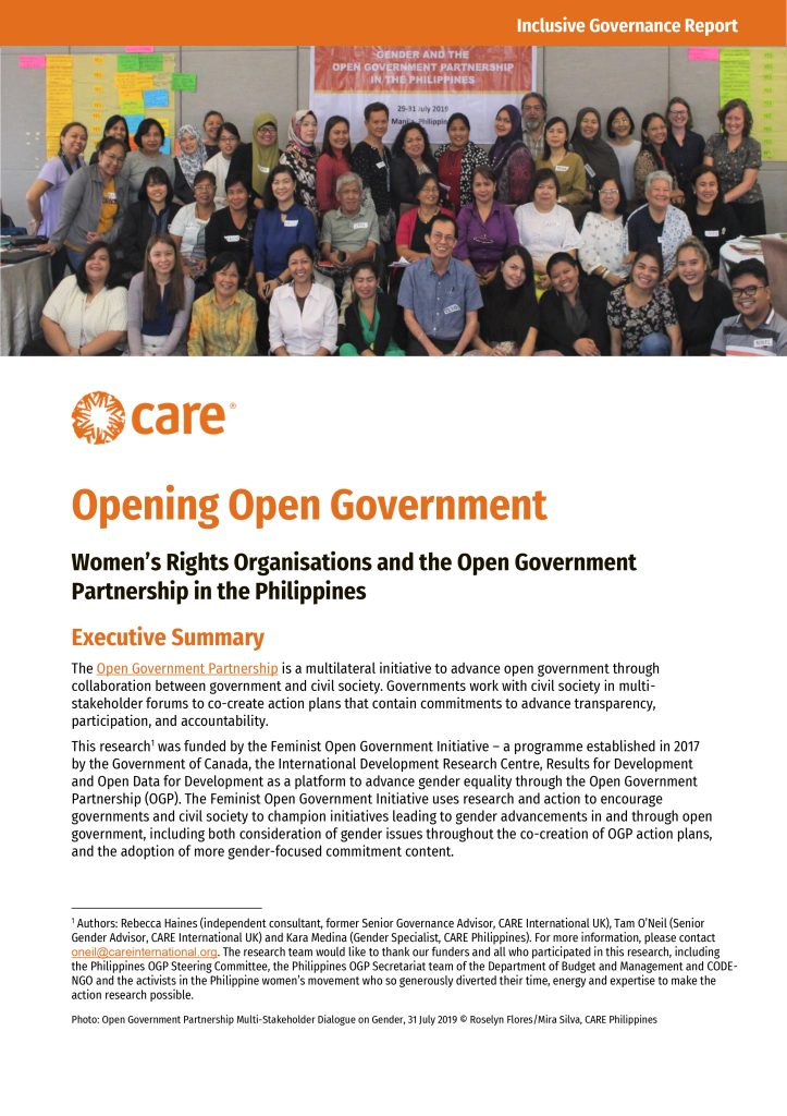 Reports and Publications - CARE Philippines: International Humanitarian ...